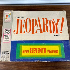 Vintage 1964 Jeopardy Board Game 11th Edition by Milton Bradley ...