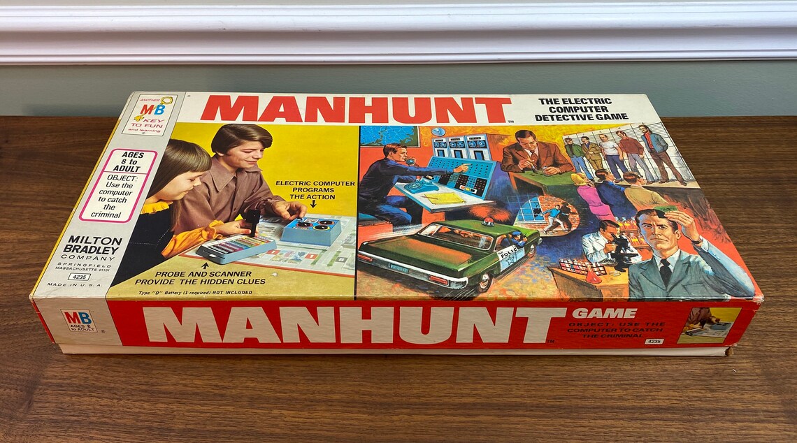 Vintage 1972 Manhunt Electric Computer Detective Game by - Etsy