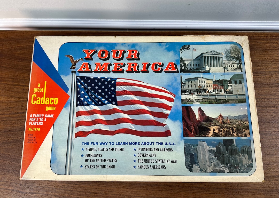 Vintage 1970 Your America Board Game by Cadaco - Complete - Shows Wear ...