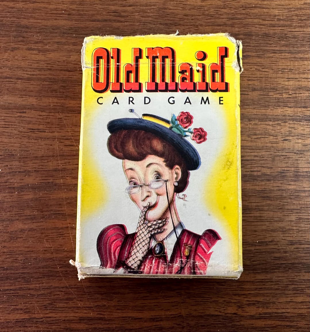 Vintage 1950s Old Maid Card Game by Whitman Complete - Etsy