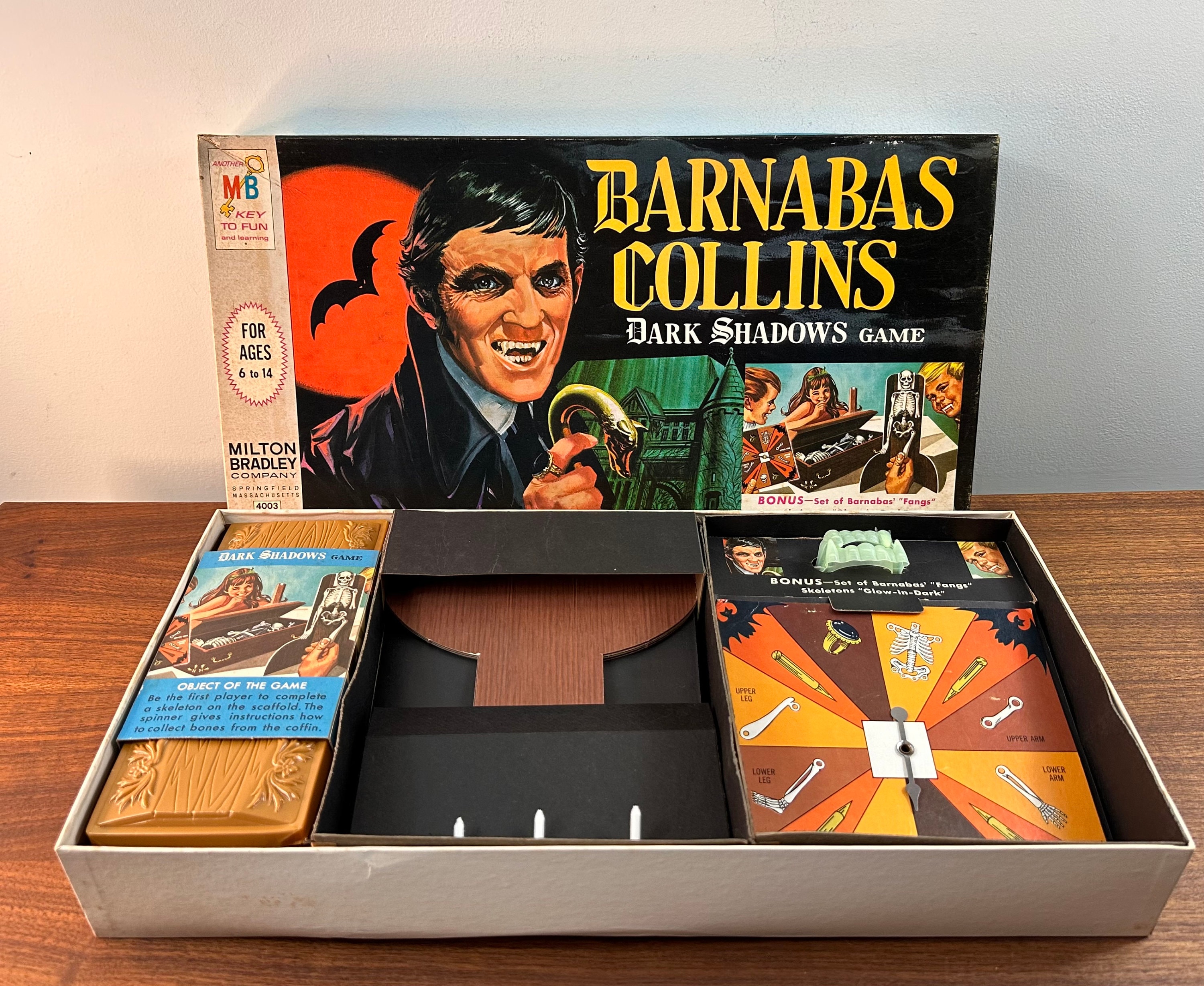 Vintage 1969 Barnabas Collins Dark Shadows Game by Milton Bradley ...