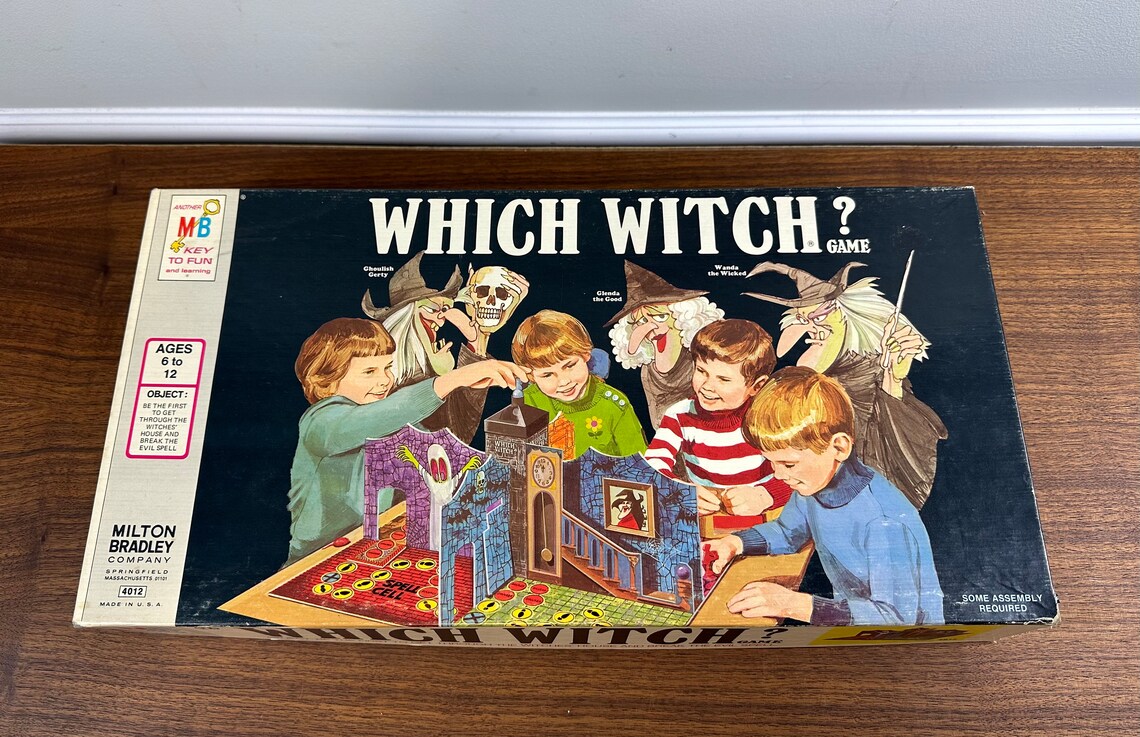 Vintage 1970 Which Witch Board Game - Complete (version With Folding ...