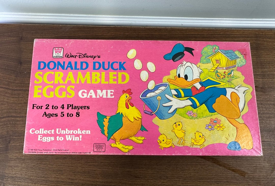 Vintage 1980 Donald Duck Scrambled Eggs Board Game by Whitman ...