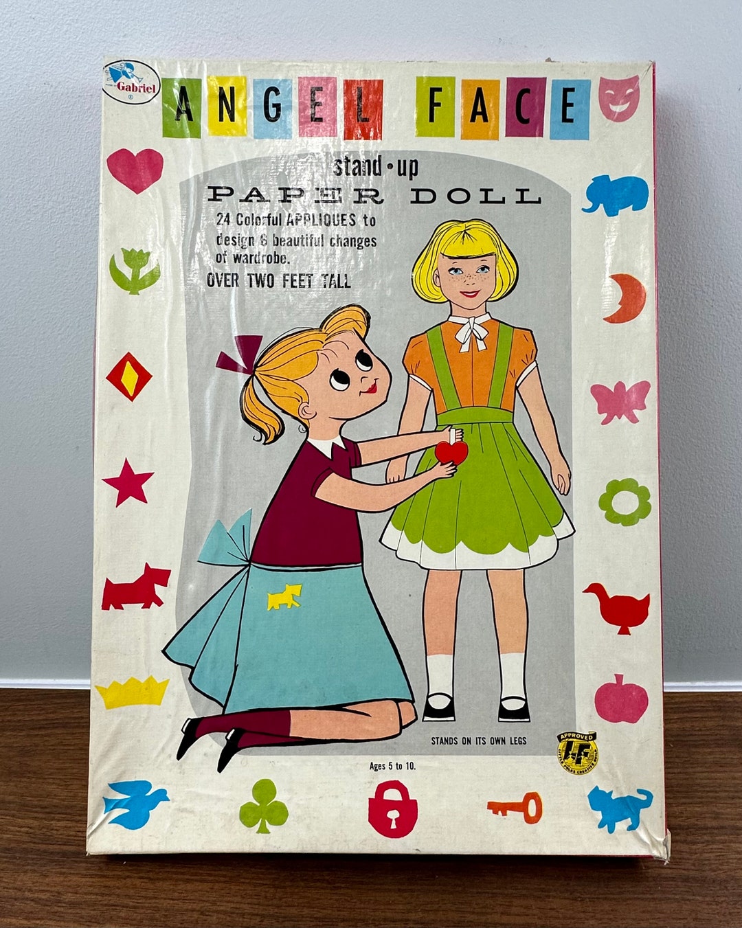 Vintage Samuel Gabriel and Sons Angel Face 2 Ft. Stand up Paper Doll ...