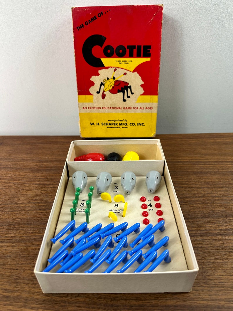 Vintage 1949 Cootie Game - Complete - Etsy
