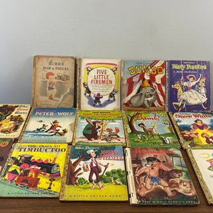 Vintage Collection of 14 Little Golden Books Including Disney and Other ...