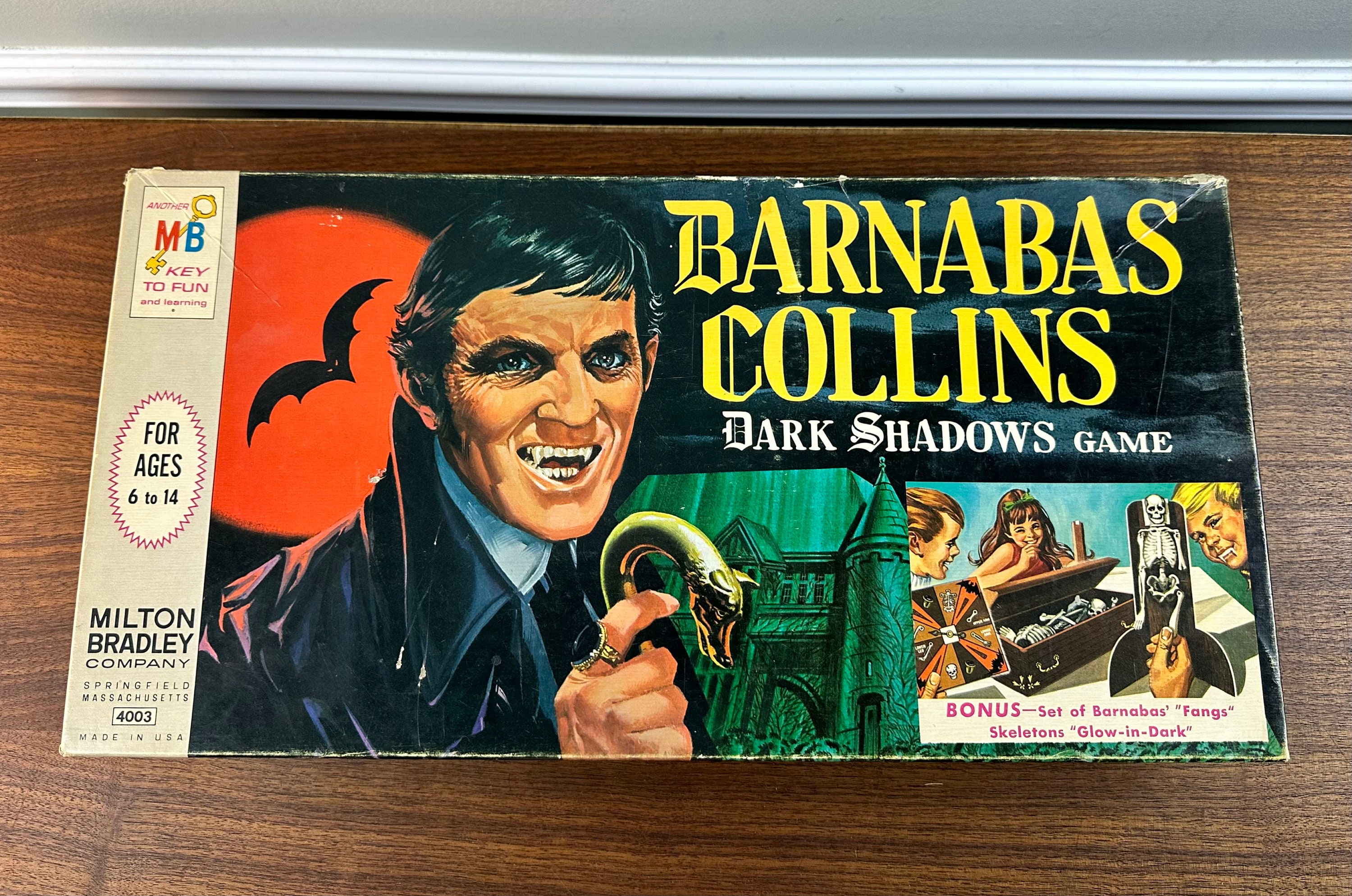 Vintage 1969 Barnabas Collins Dark Shadows Game by Milton Bradley ...
