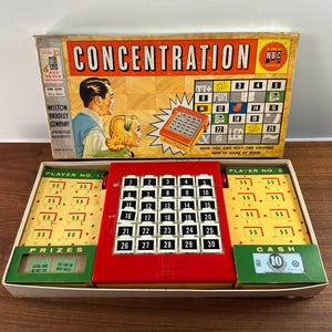 Vintage 1959 Concentration Board Game Complete 1st Edition With ...