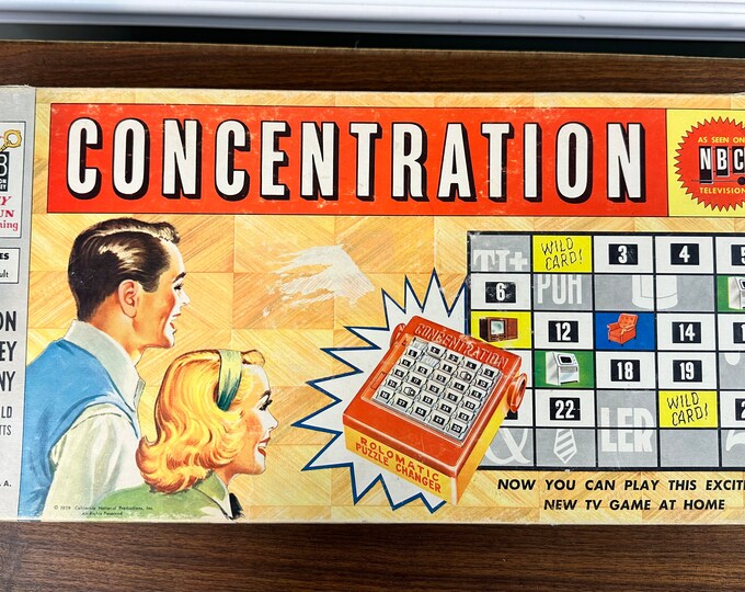 Vintage 1959 Concentration Board Game - Complete 1st Edition With ...