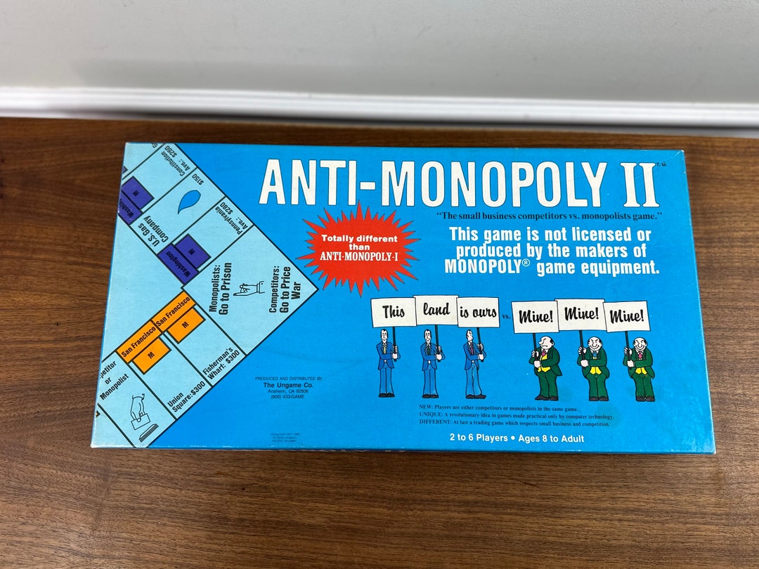 Vintage 1985 Anti-monopoly II, the "small Business Competitors Vs ...