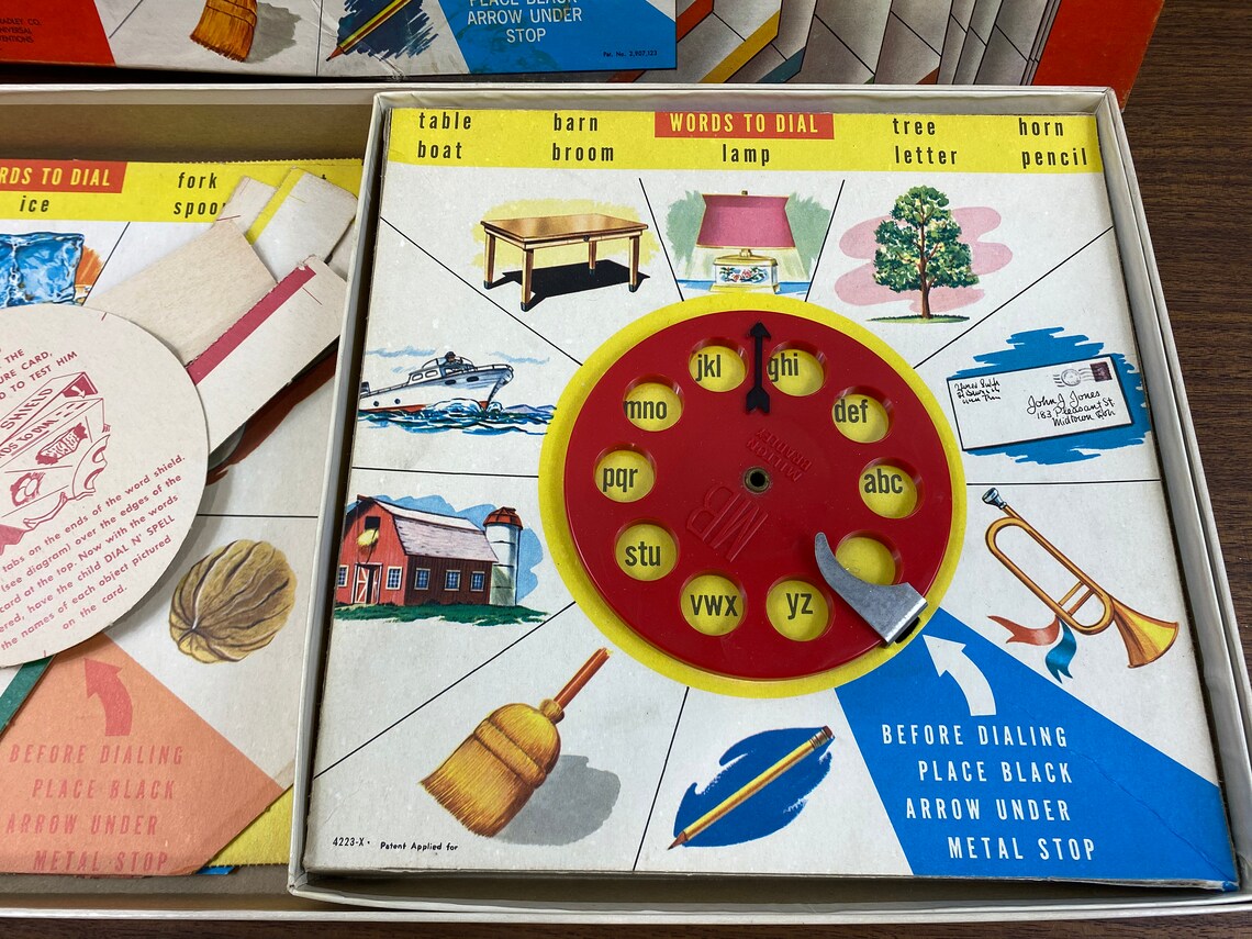 Vintage 1961 Dial 'N Spell Board Game by Milton Bradley | Etsy