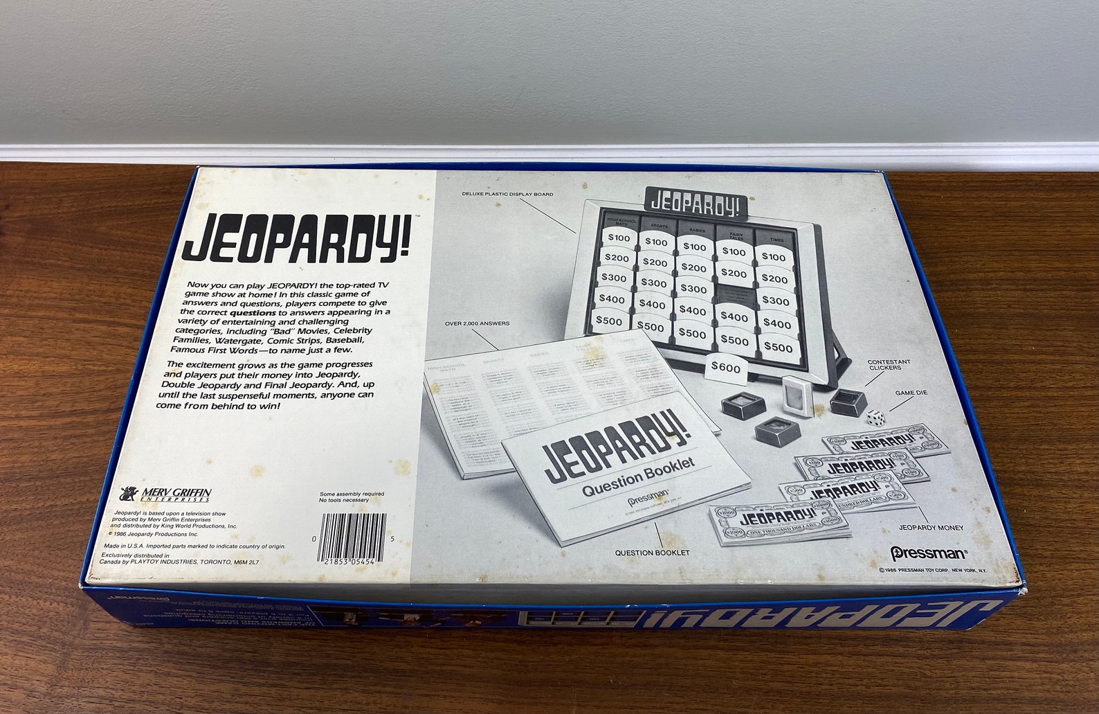 Vintage 1986 Jeopardy Game Based on TV Show by Merv | Etsy