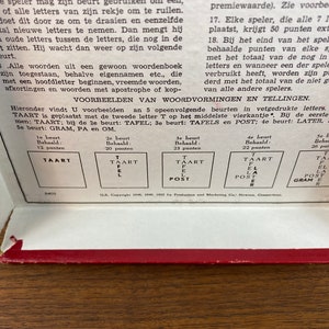 Vintage 1955 Dutch Edition of the Word Game Scrabble Complete Excellent ...