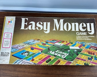 Vintage 1950s Easy Money Board Game by Milton Bradley - Complete (box ...