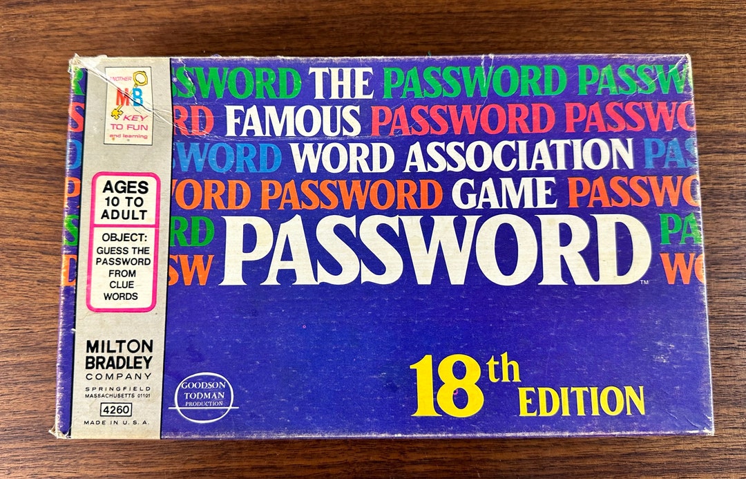 Vintage 1962 Password Game 18th Edition - Etsy