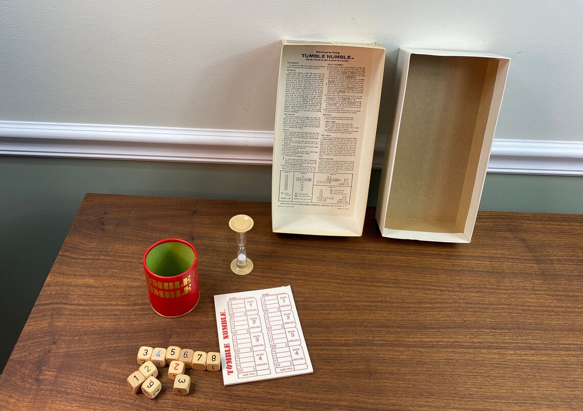 Vintage 1969 Tumble Numble A Math Dice Number Game - Etsy