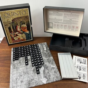 Vintage 1964 Quinto Board Game A 3M Bookshelf Game Complete Excellent ...