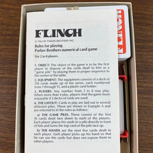 Vintage 1976 Flinch Card Game by Parker Brothers - Complete - Etsy