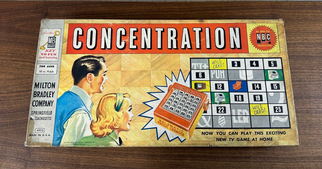 Vintage 1959 Concentration Board Game - Complete 1st Edition With ...