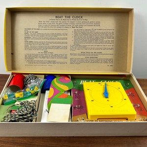 Vintage 1969 Beat the Clock Board Game Complete Good Condition With ...