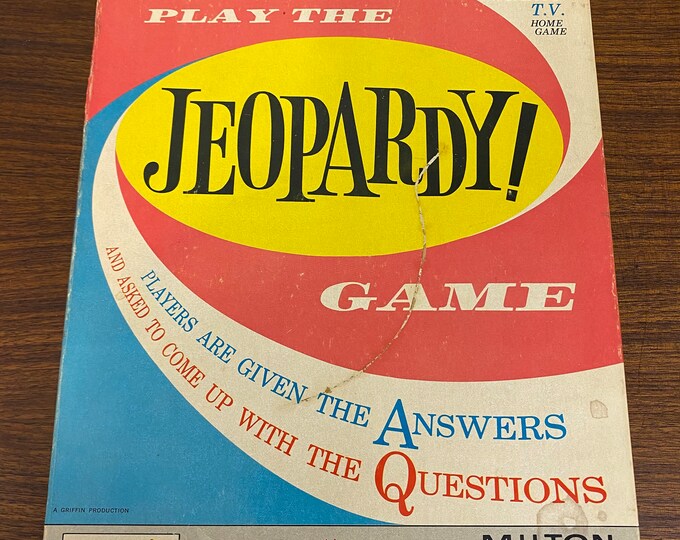 Vintage 1964 Jeopardy Board Game 5th Edition by Milton Bradley ...