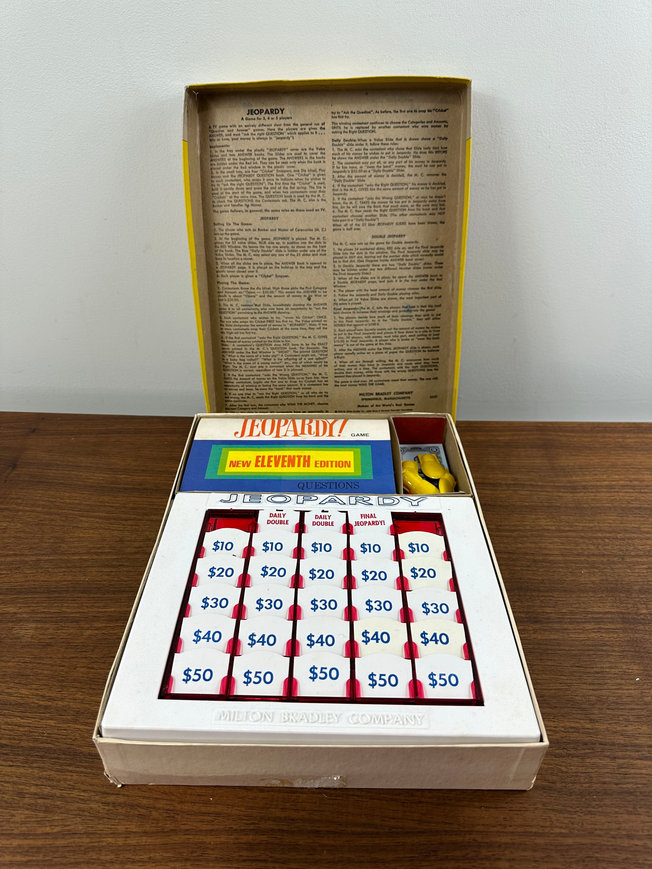 Vintage 1964 Jeopardy Board Game 11th Edition by Milton Bradley ...