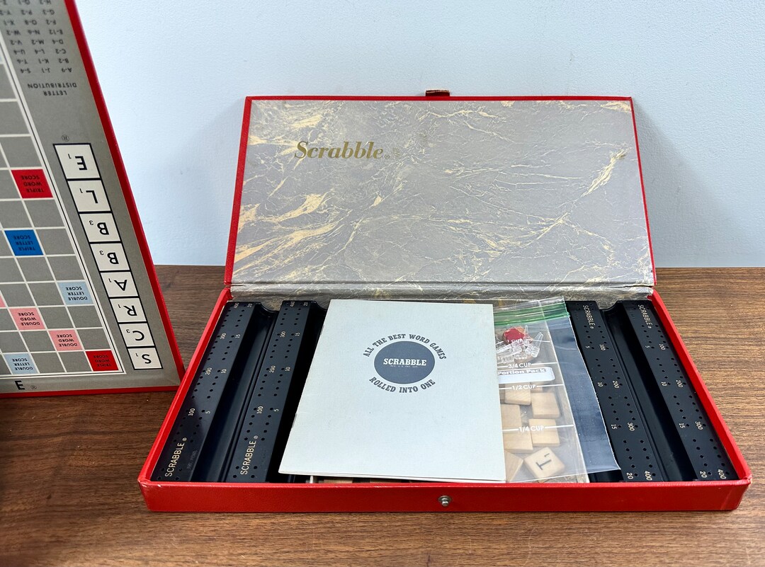 Vintage 1953 Deluxe Scrabble (1st Production Run) Newton Conn. Red ...