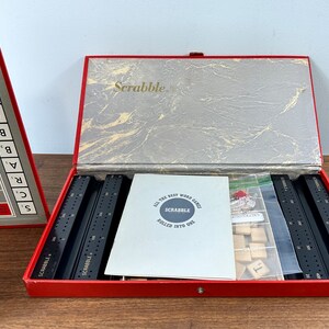Vintage 1953 Deluxe Scrabble 1st Production Run Newton Conn. Red ...