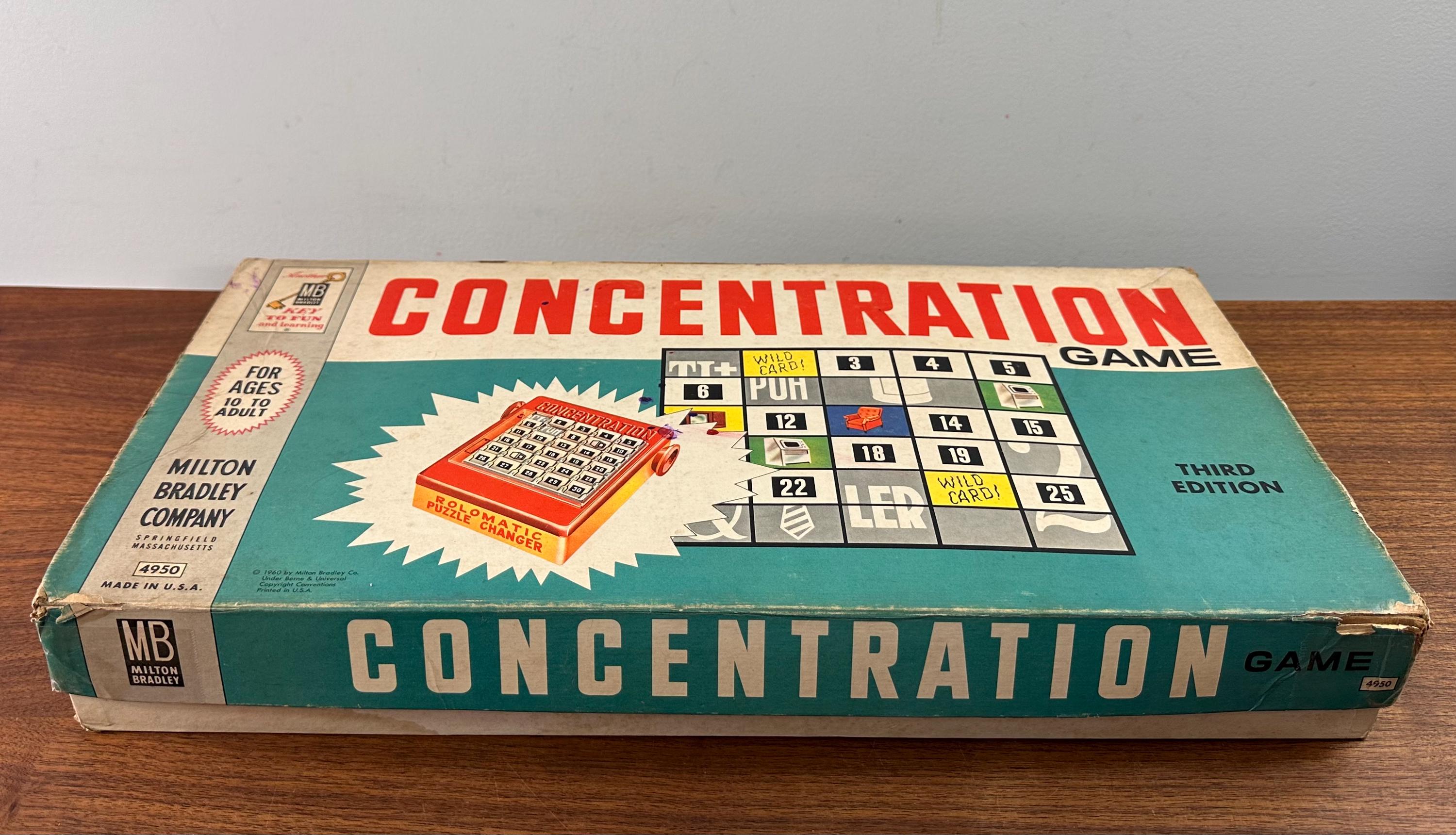 Vintage 1960 Concentration Board Game - Complete 3rd Edition - Show ...