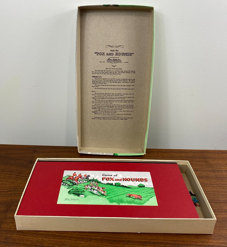 Vintage 1948 Fox and Hounds Game by Parker Brothers - Etsy