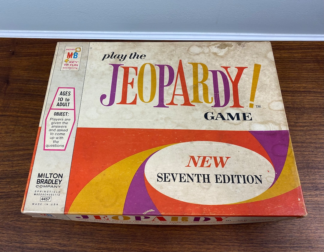 Vintage 1970 Jeopardy Board Game 7th Edition by Milton Bradley ...