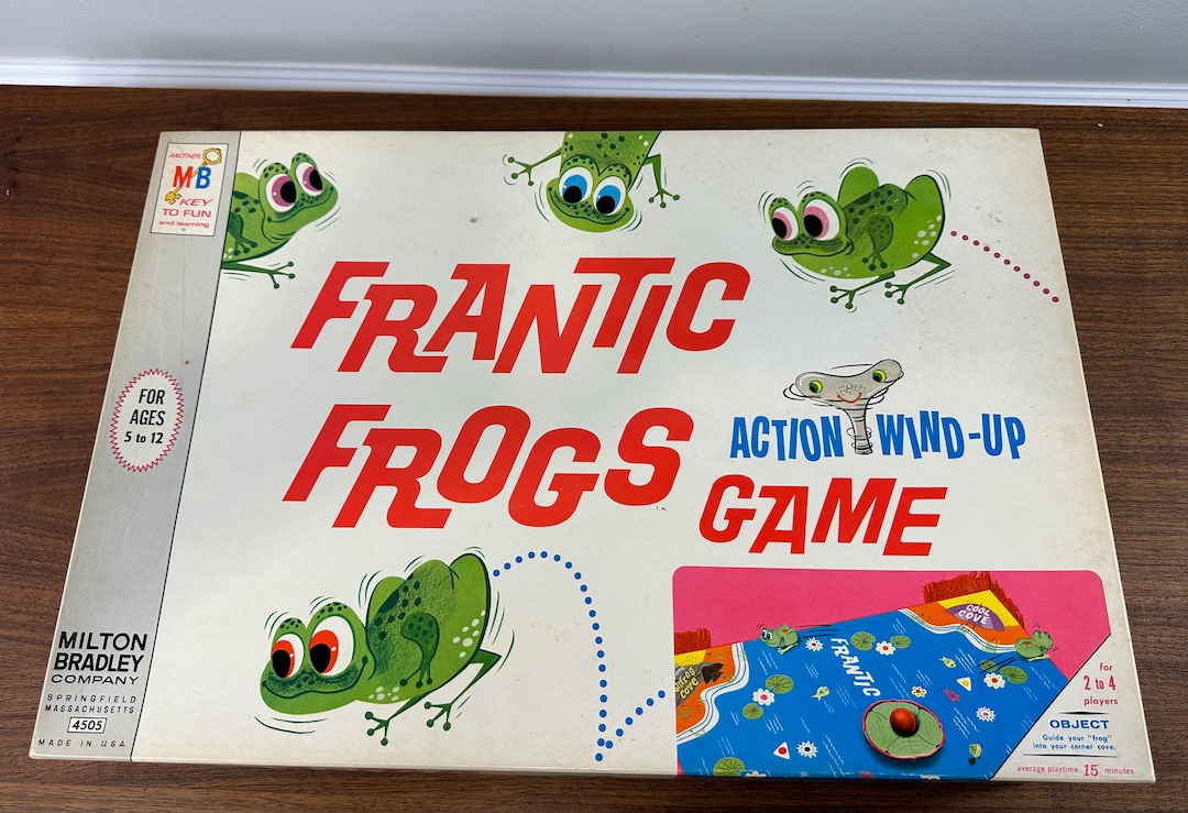 Vintage 1965 Frantic Frogs Wind up Board Game - Complete - Etsy