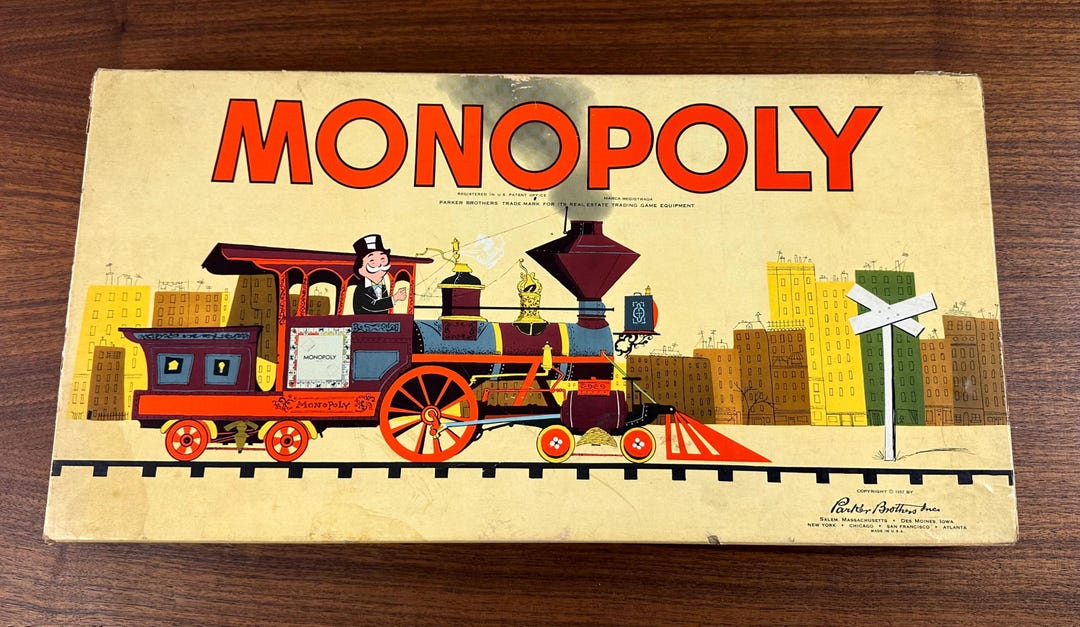 Vintage 1957 Monopoly Game Train Box – Complete Edition - Etsy