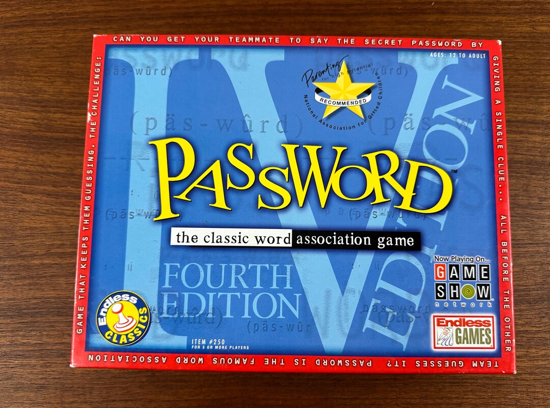 Vintage 2003 4th Edition Password Game by Endless Games - Complete - Etsy