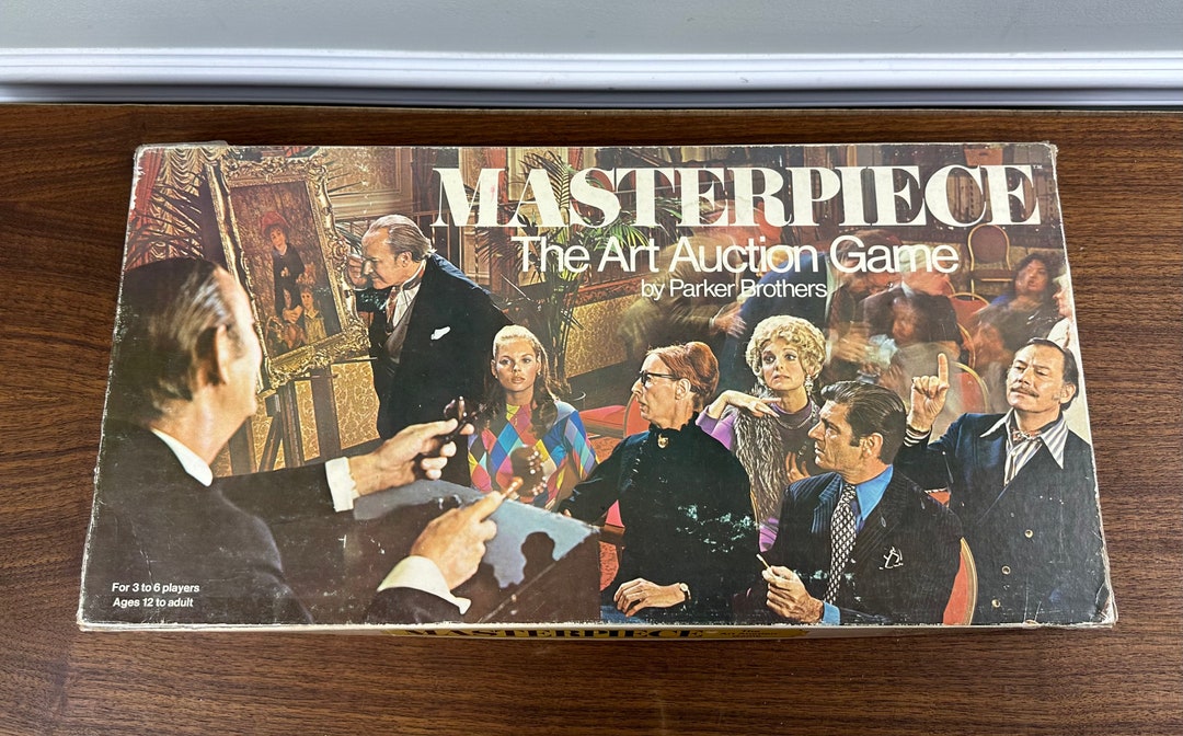 Vintage 1970 Masterpiece the Art Auction Board Game by Parker Brothers ...