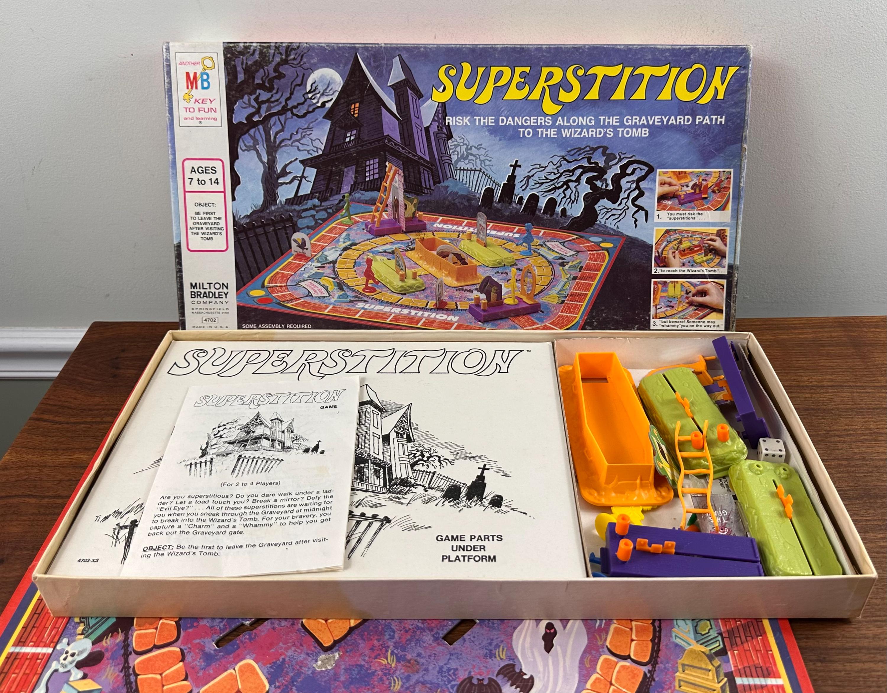 Vintage 1977 Superstition Board Game by Milton Bradley -complete - Good ...
