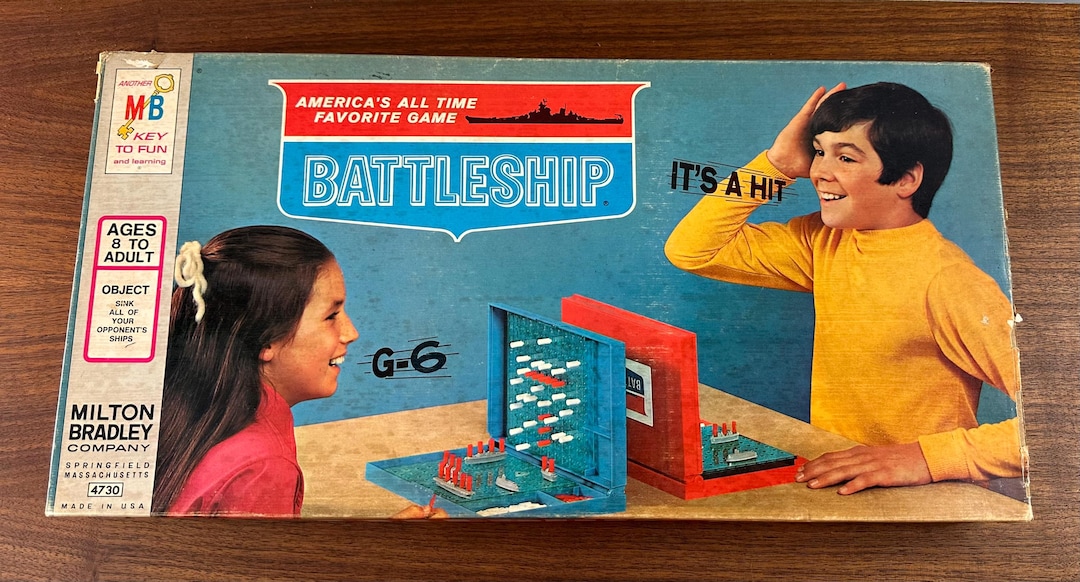 Vintage 1967 Battleship Game by Milton Bradley - Complete - Box ...
