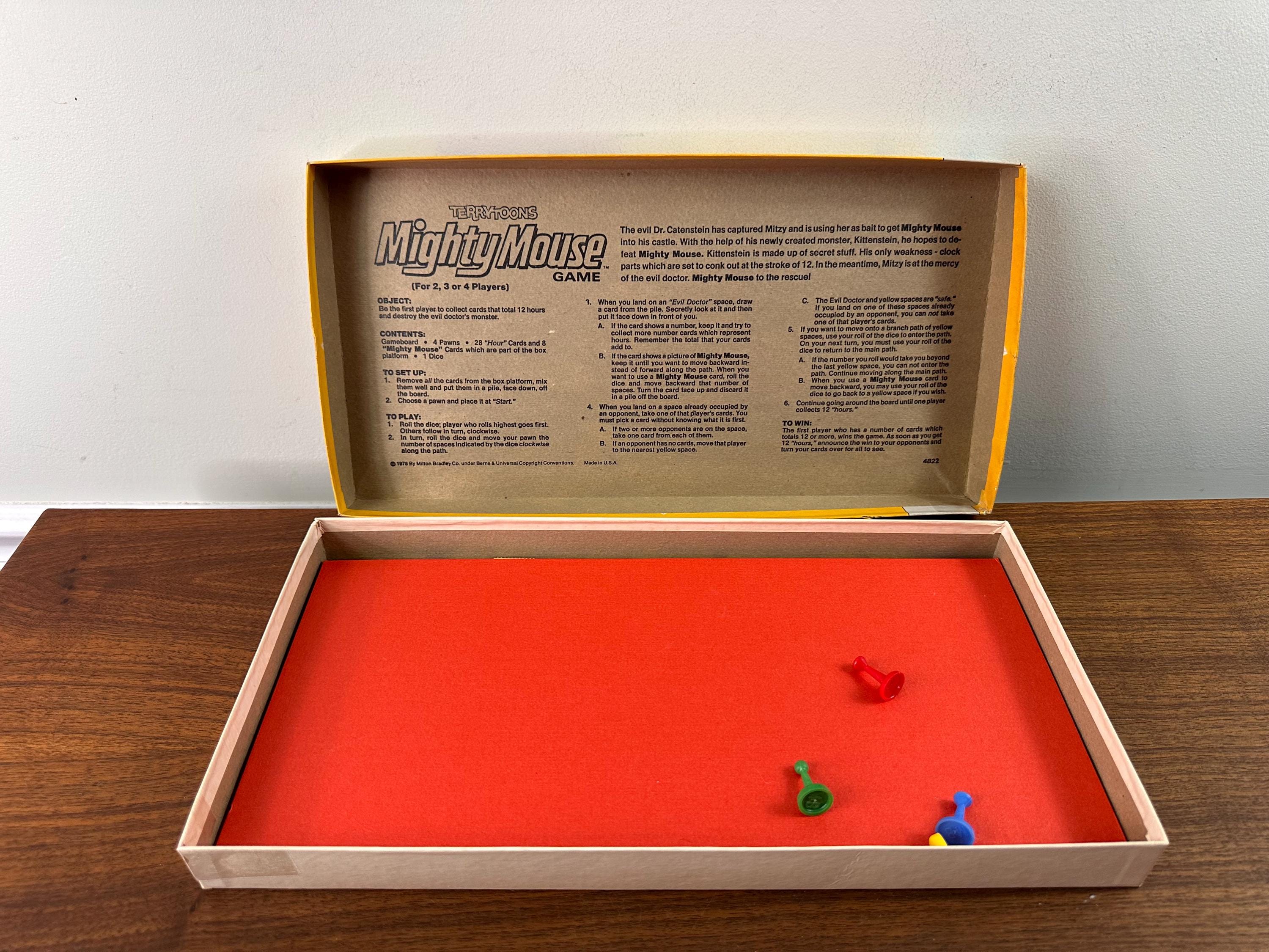 Vintage 1978 Mighty Mouse Terrytoons Game by Milton Bradley - Complete ...