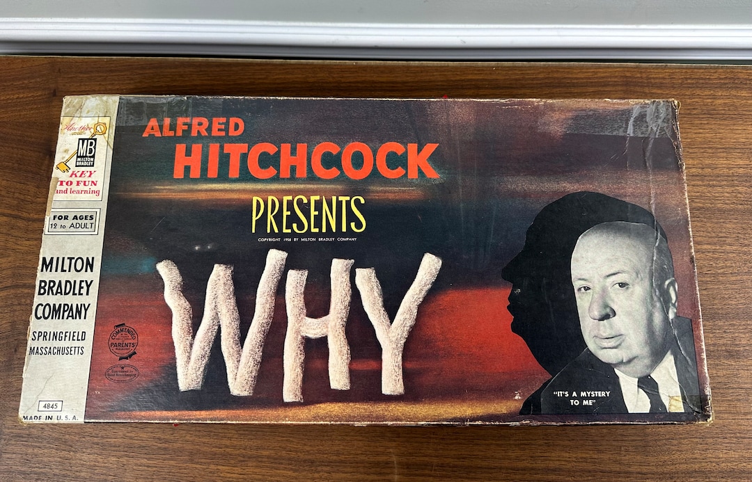 Vintage 1958 Alfred Hitchcock Presents Why Board Game Complete Box ...