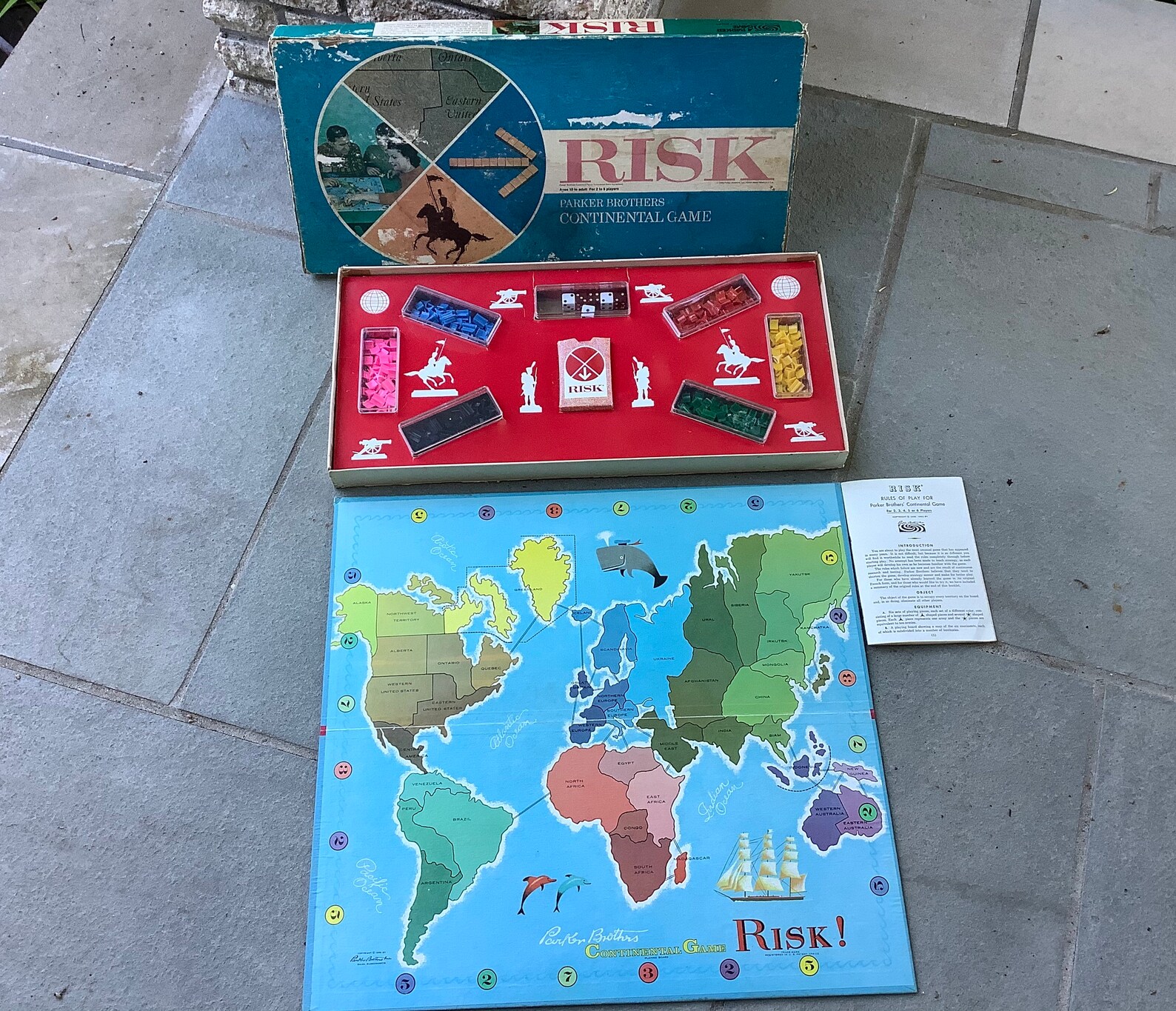 Vintage 1968 RISK Continental Game - Complete Game - Box Condition ...