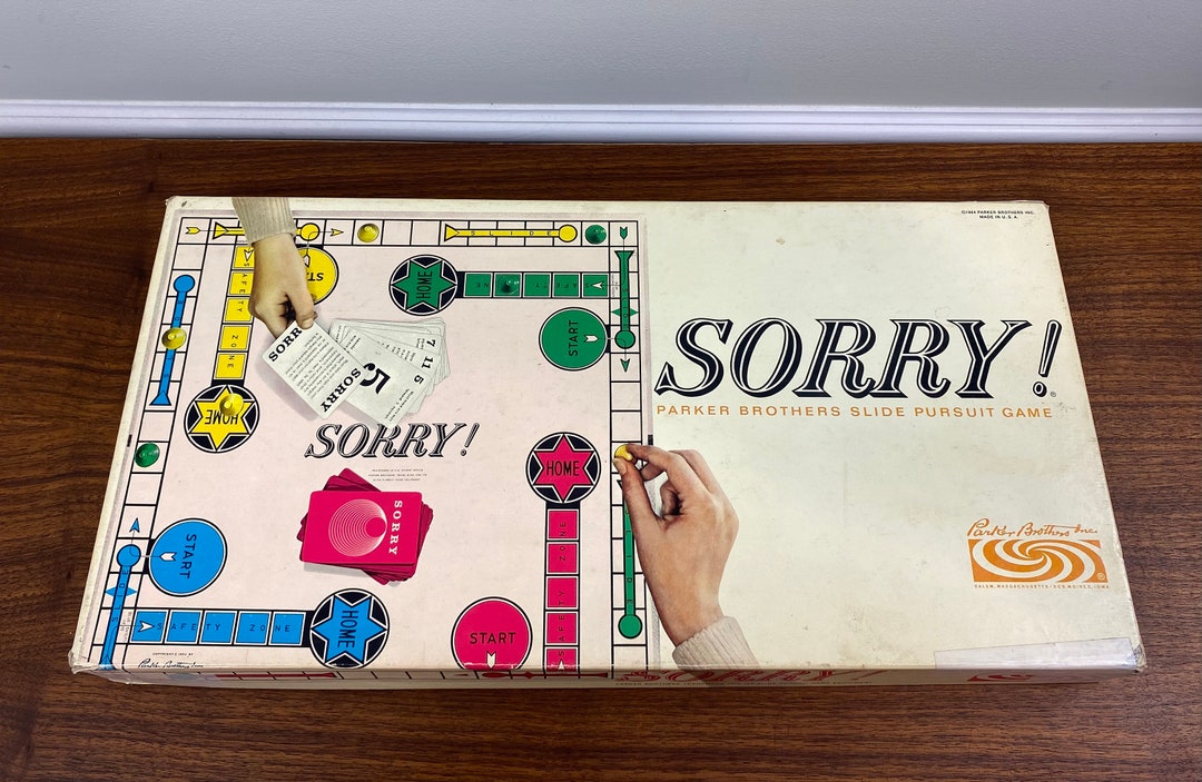 Vintage Sorry Parker Bros Board Game 1964 - Well Loved Edition of This ...