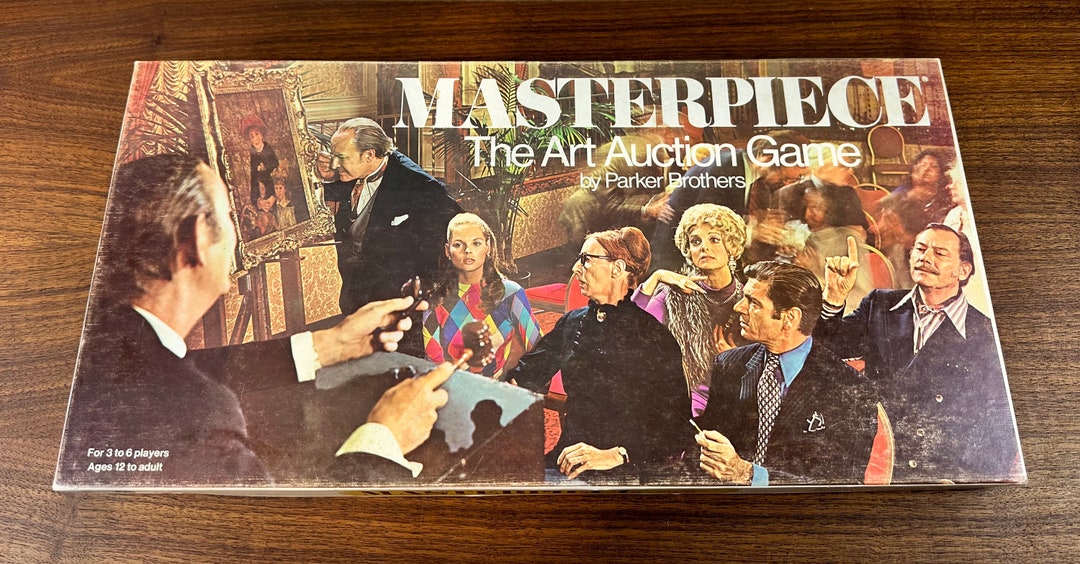 Vintage 1970 Masterpiece the Art Auction Board Game by Parker Brothers ...