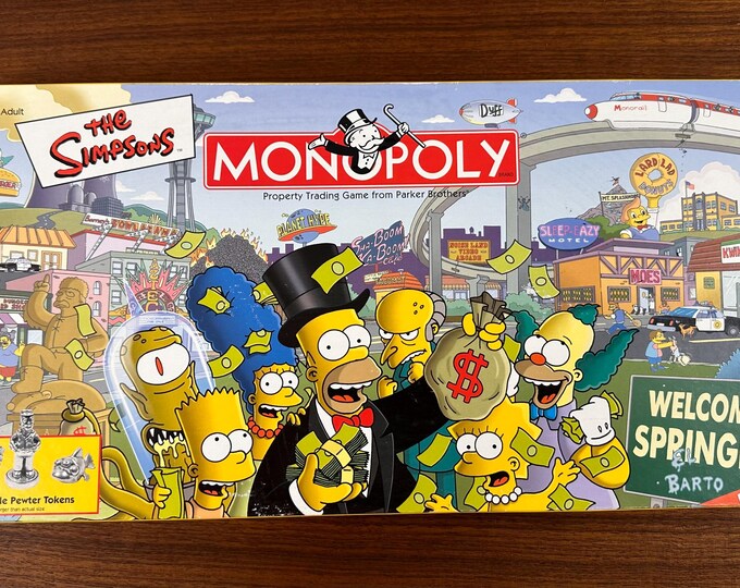 Vintage 2001 the Simpsons Monopoly Board Game Collectors Edition ...