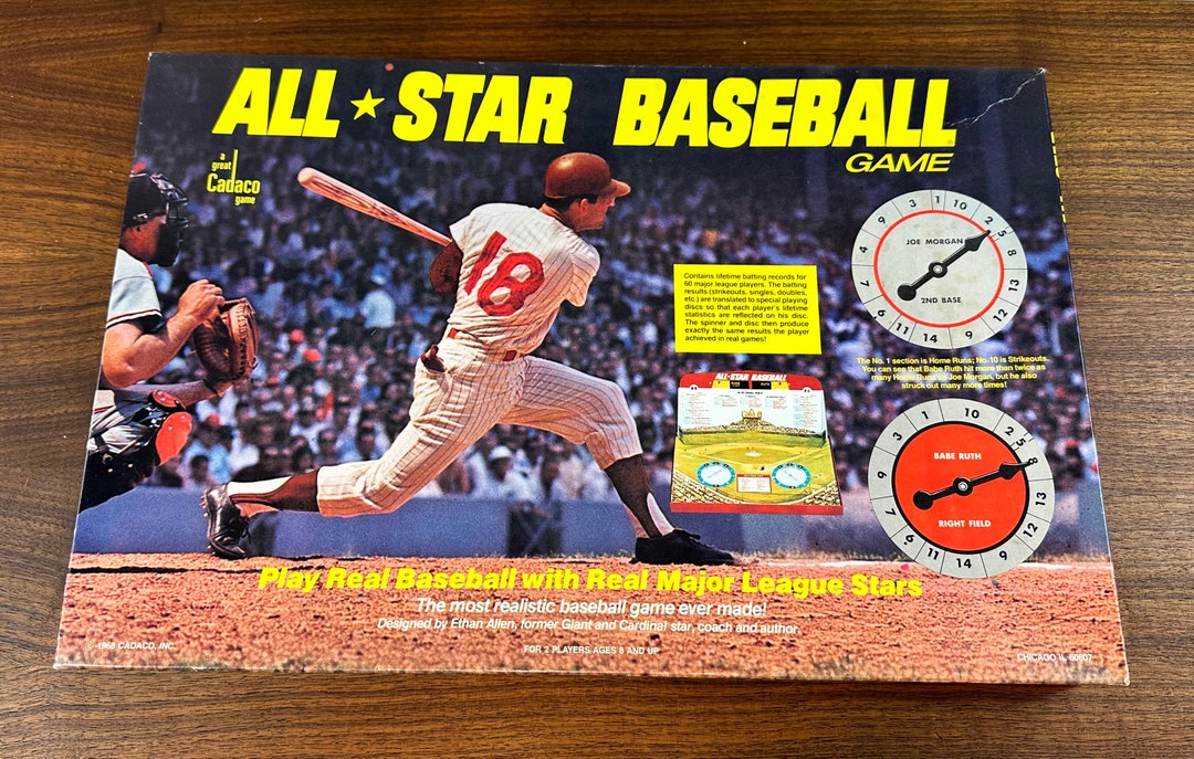 Vintage 1988 Cadaco-ellis All-star Baseball - Complete - Unpunched ...