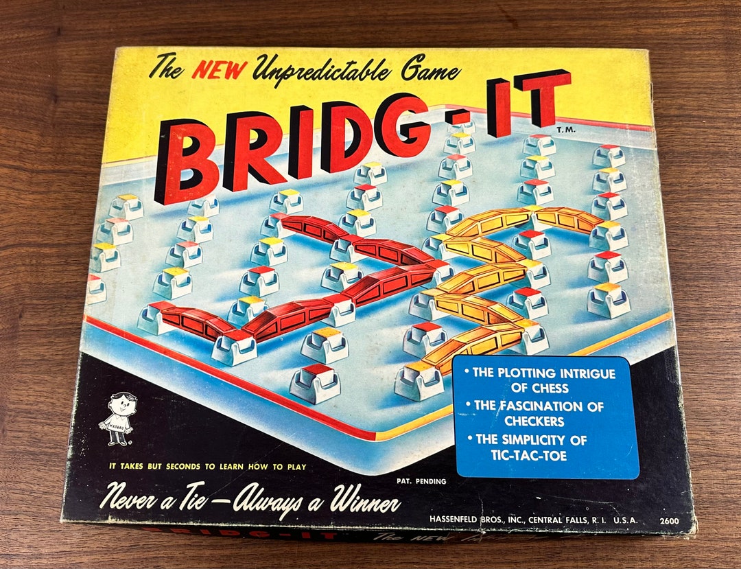 Vintage Early Hasbro hassenfeld Bros Bridg-it Checkers Like Game 1960 ...