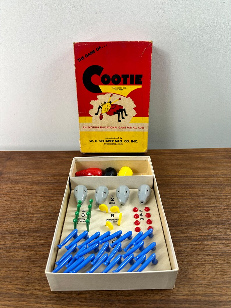 Vintage 1949 Cootie Game - Complete - Etsy