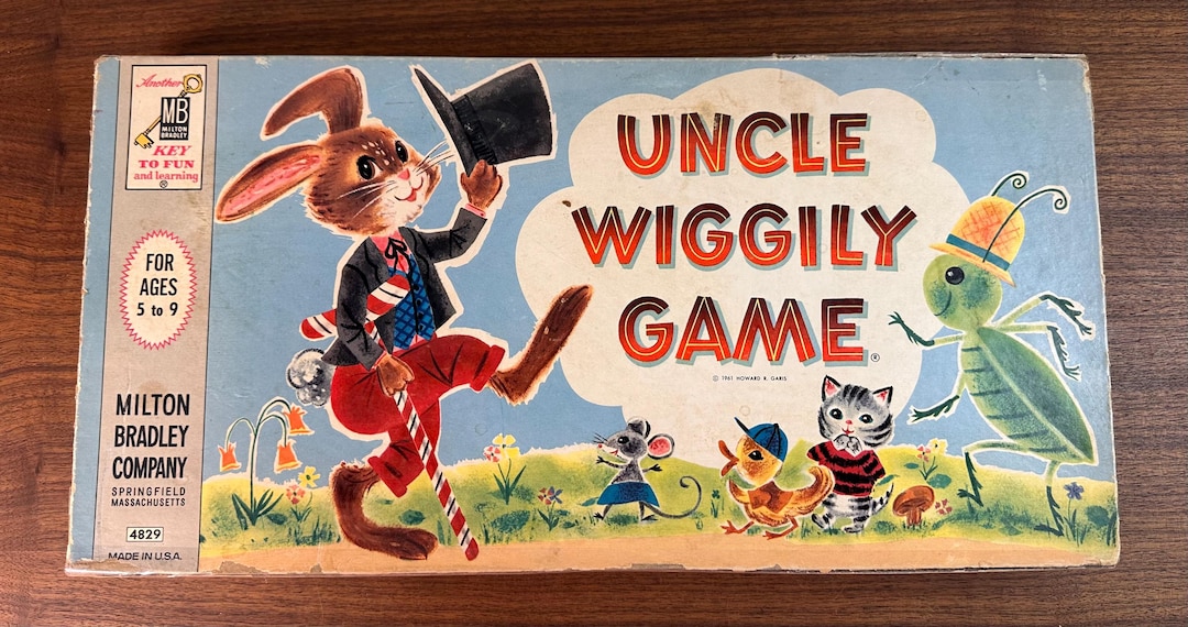 Vintage 1961 Uncle Wiggly Board Game by Milton Bradley - Complete - Box ...