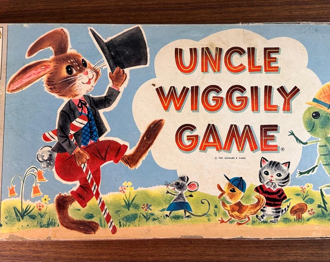 Vintage 1961 Uncle Wiggly Board Game by Milton Bradley - Complete - Box ...