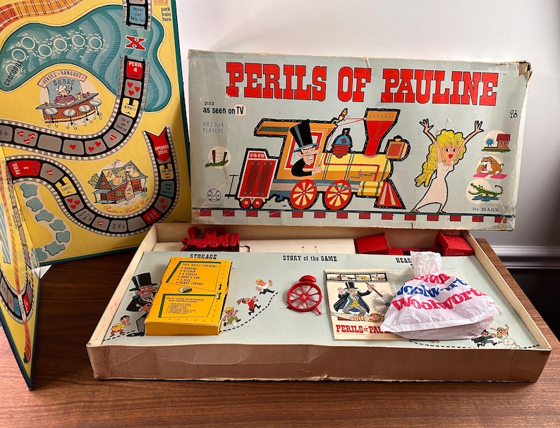 Vintage 1974 Peril of Pauline Board Game by Marx - Etsy