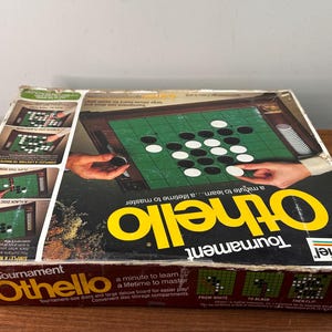 Vintage 1977 Large Deluxe Othello Board Game - Complete With 64 ...